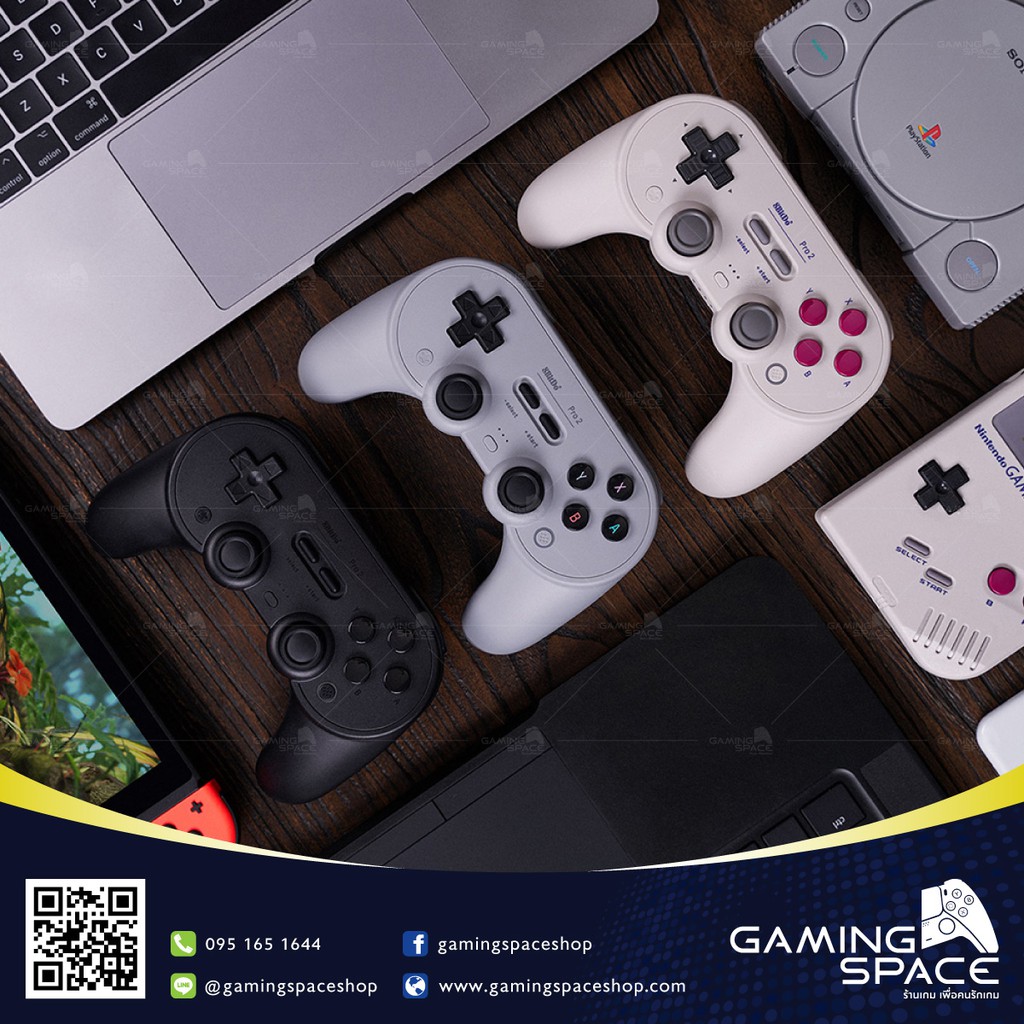 จอยรุ่นใหม่ 8bitdo pro 2 bluetooth controller new version gamepad for nintendo switch pc mac os ...