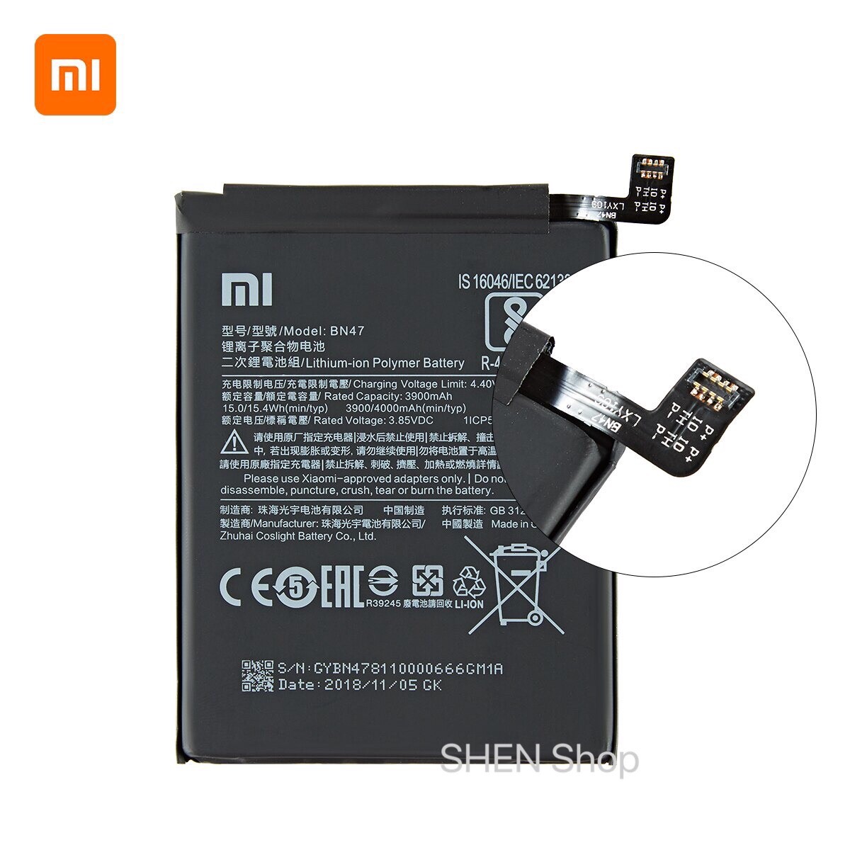 แบตเตอรี่ Xiaomi Mi A2 Lite / Redmi 6 Pro (BN47) รับประกัน3เดือน พร้อม ...