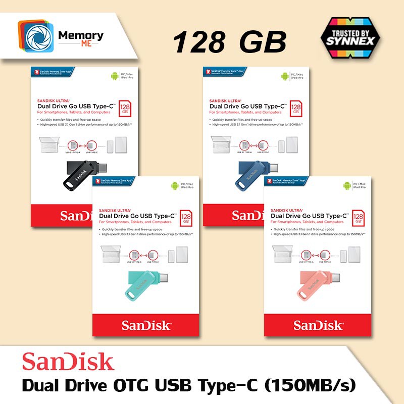 SANDISK Flashdrive แฟลชไดร์ OTG Type C 128 256 512GB Ultra Dual ...