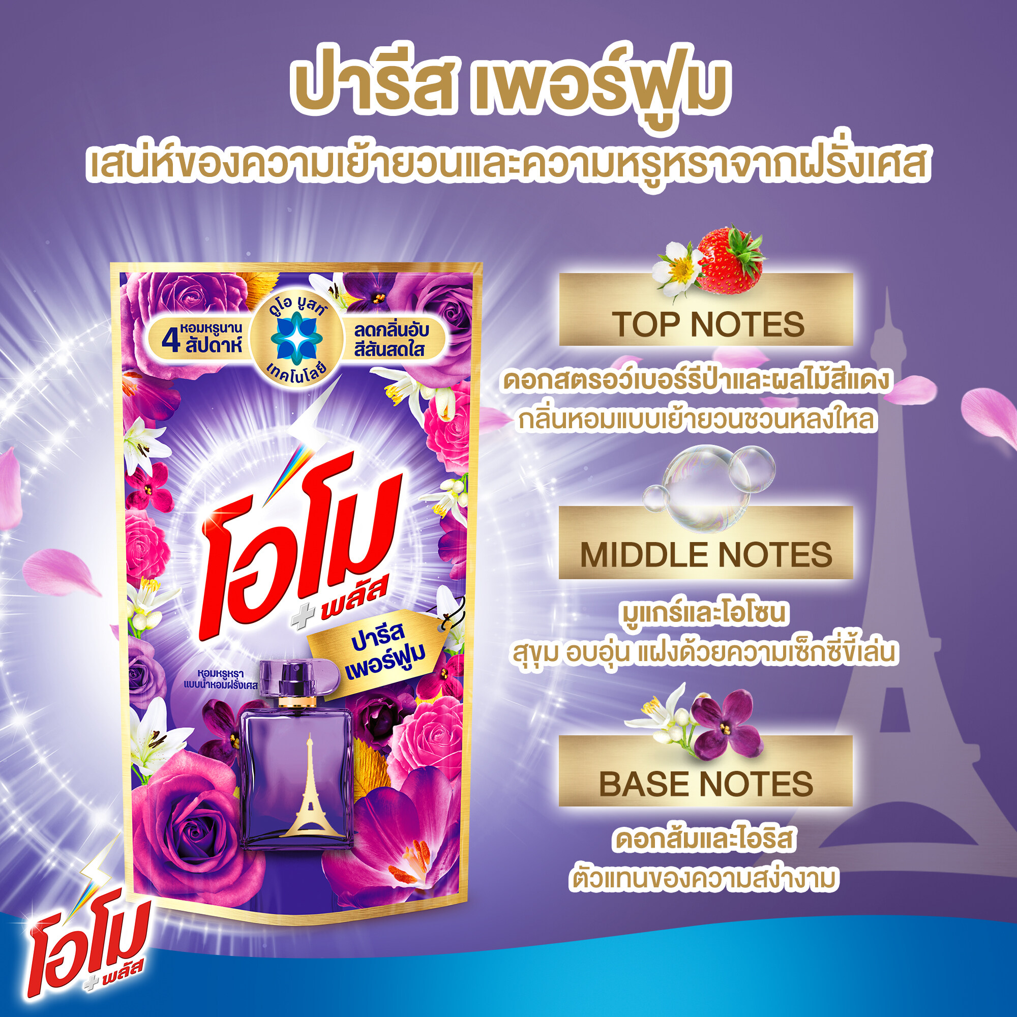 สินค้าอยู่ระหว่างปรับเปลี่ยน package โอโม พลัส น้ำยาซักผ้า สูตรเข้มข้น สะอาด หอมยาวนาน 1300 มล. ...