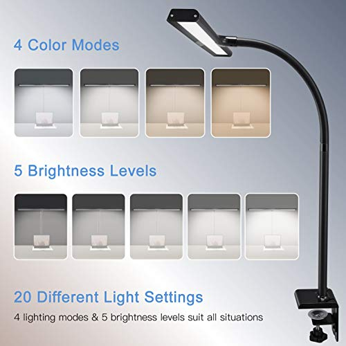 Brand: PHIVE PHIVE LED Desk Lamp, Architect Clamp Task Table Lamp, 20W ...