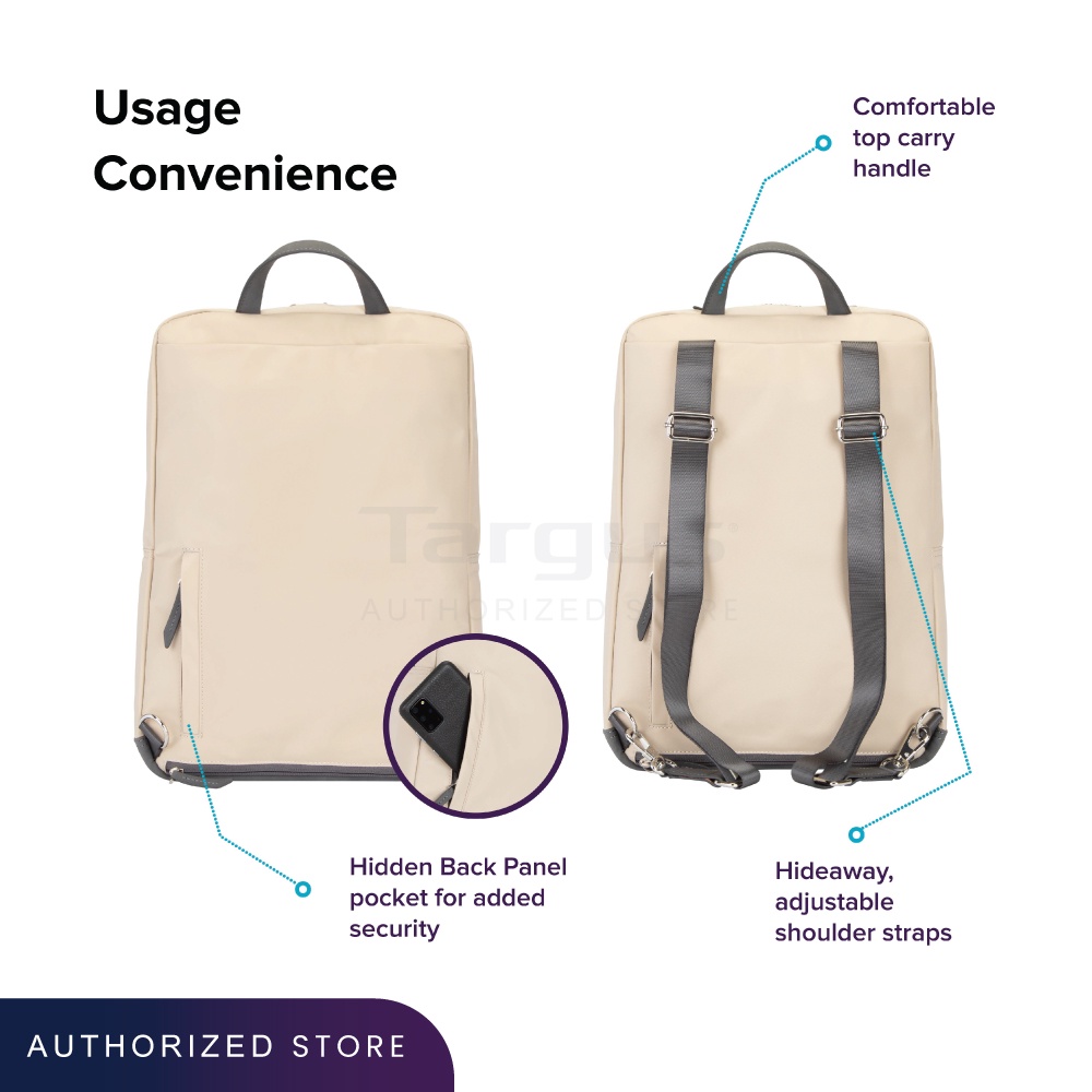 Targus Newport Ultra Slim Backpack 15 (TBB598) กระเป๋าสำหรับใส่โน๊ตบุ๊ค ...