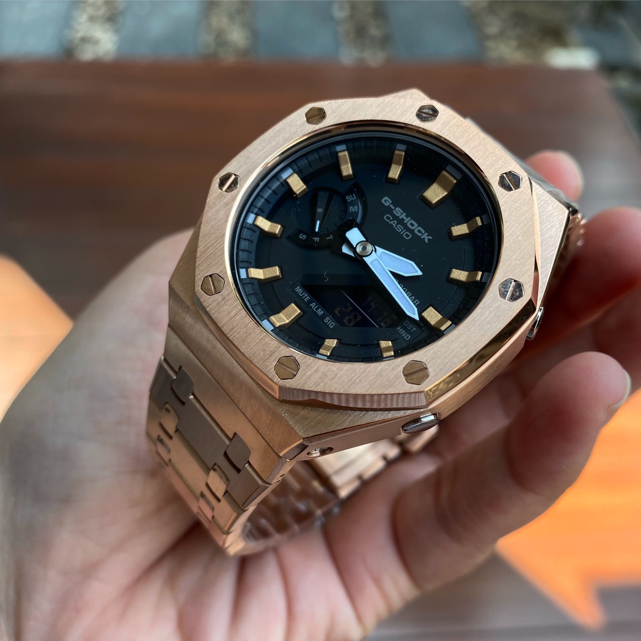 G-Shock AP Style rosegold steel ทั้งเรือน Gen2 ของแท้ ประกัน 1 ปี ...