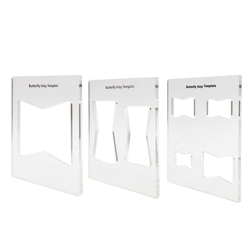 3Pcs Butterfly Inlay Template Woodworking Bowtie Key Wood Bow Tie ...