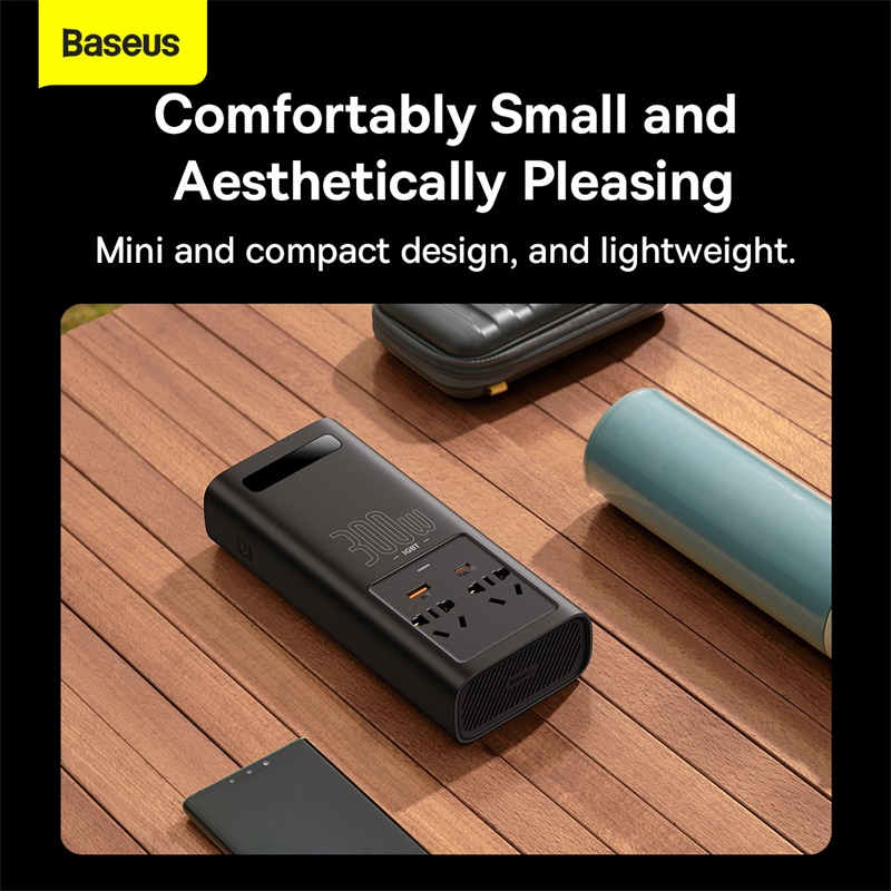 Baseus Official Store 300W Car Inverter DC 12V to AC 220V Digital Display Auto Power Inversor ...