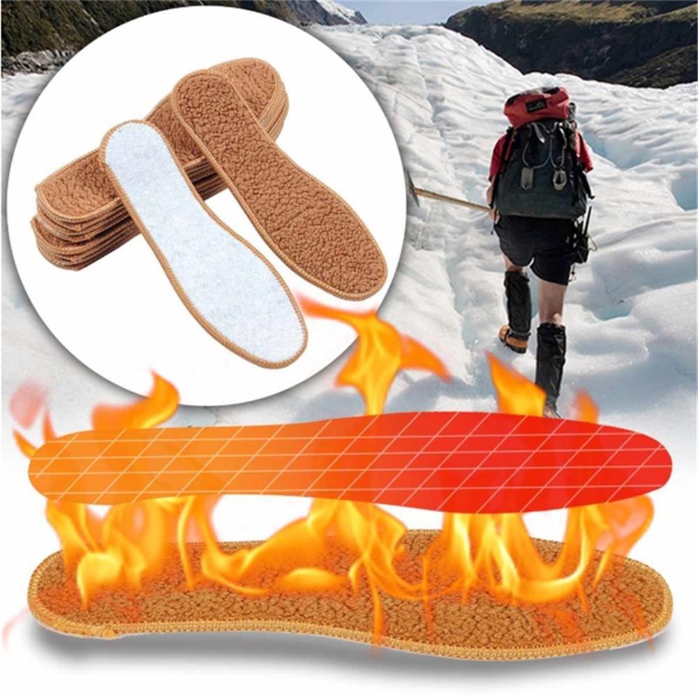 Unisex Snow Boots Insoles Elastic Shock Absorbing Breathable Wool ...