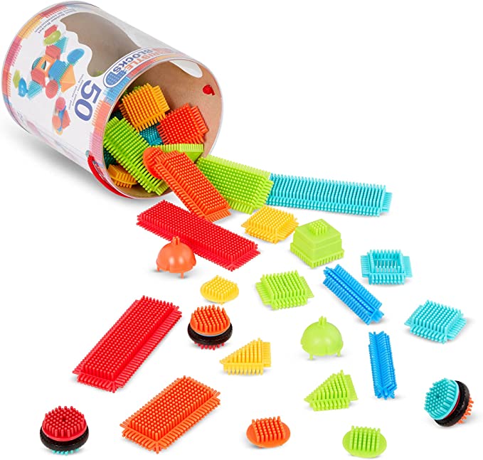 BRISTLE BLOCKS, 50PCS IN BUCKET ชุดบล็อกตัวต่อ 50 ชิ้น ในถังพลาสติก ...