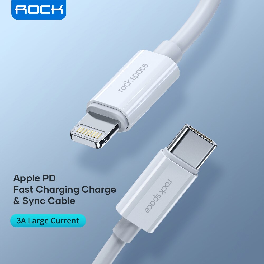 rock space Lightning PD 20W Fast Charge Cable สายชาร์จไอโฟนแท้ ชาร์จ ...