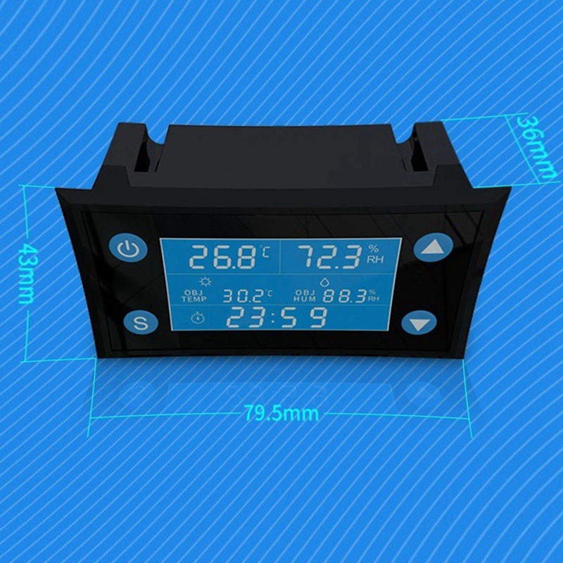 LCD Digital Temperature Humidity Controller Timer SHT20 Sensor Probe ...