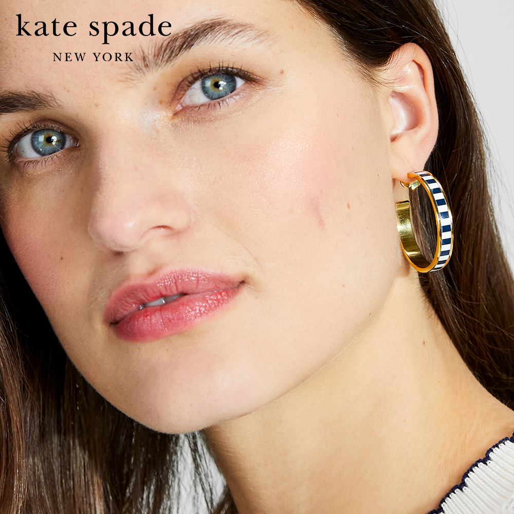 KATE SPADE NEW YORK HERITAGE SPADE FLOWER HOOPS WBR00404 ต่างหู - Kate ...