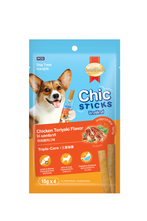 SmartHeart Chic Sticks ขนมสุนัข สมาร์ทฮาร์ท ชิกสติกส์ ขนาด15gx4 ซอง ...