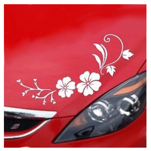 Reflective Personality Flower Car Bonnet Hood or Body Decal Sticker ...