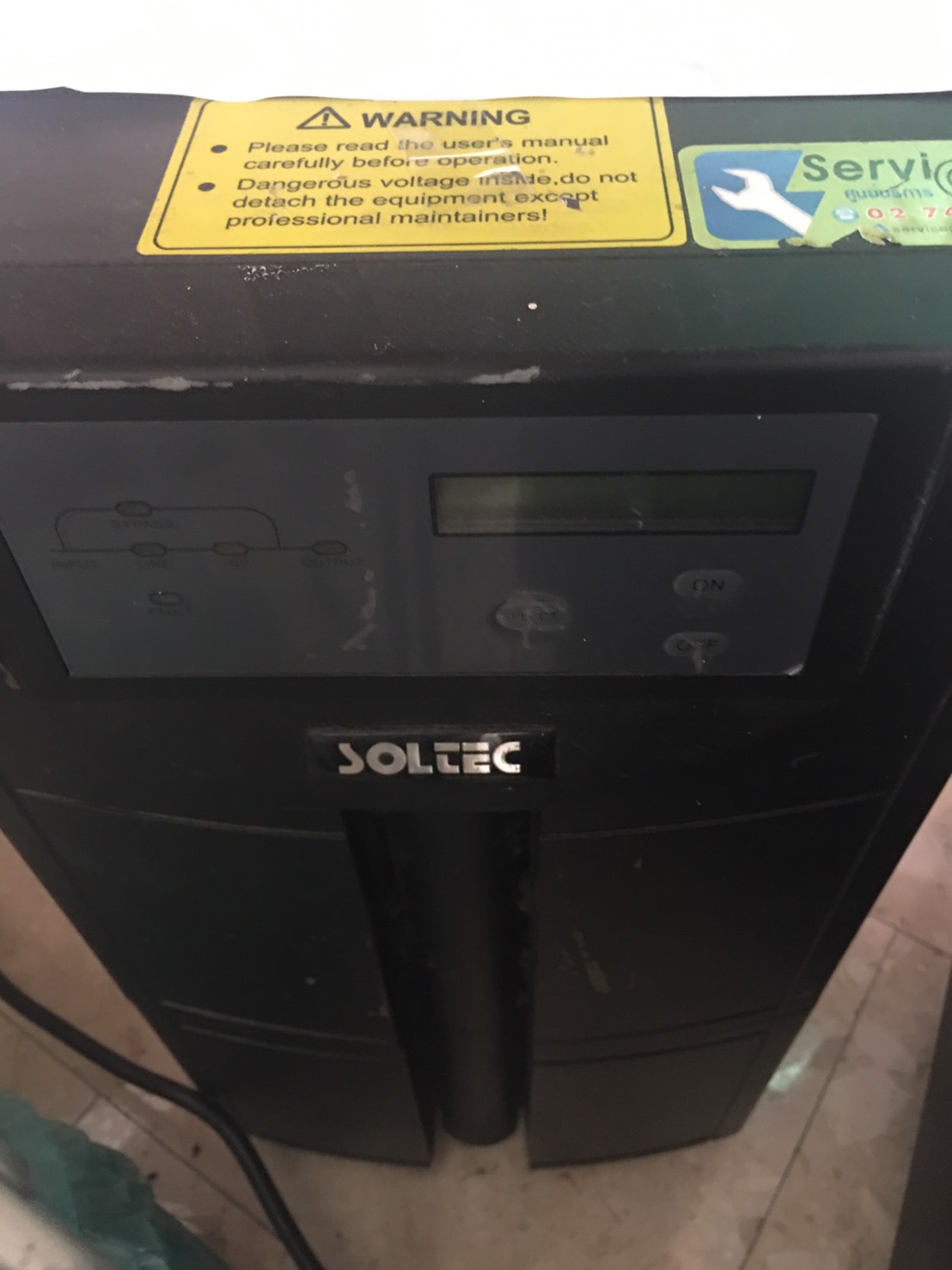 UPS เครื่องสำรองไฟรุ่นใหญ๋พิเศษ พ่วงแบตเพิ่มได้ SOLTEC UPS I-KR-6000L ...