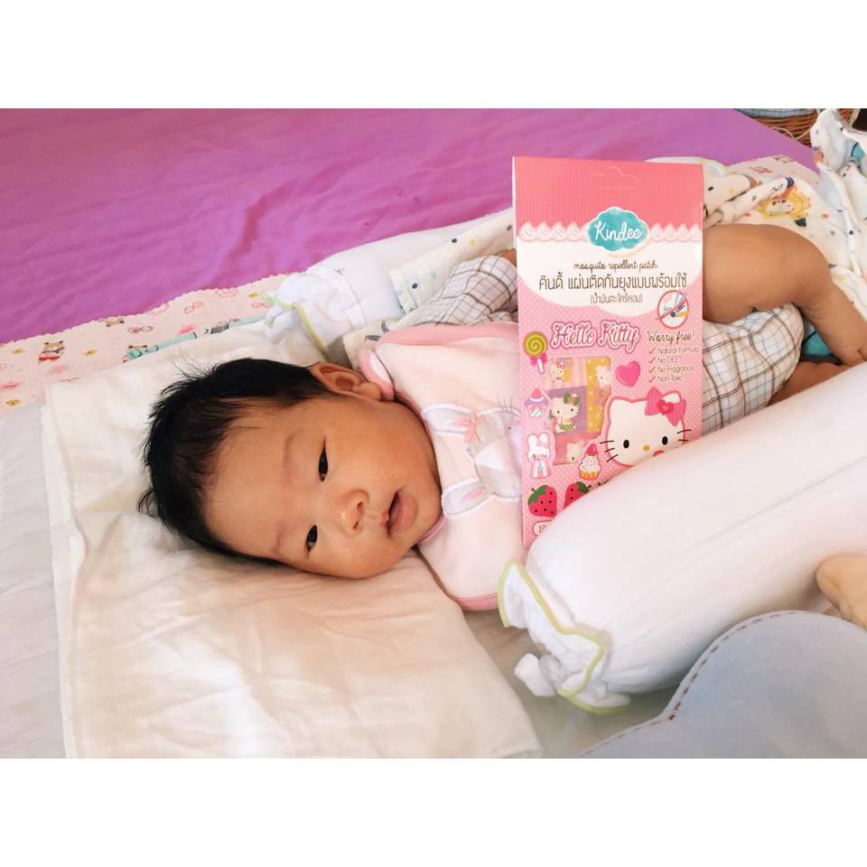 Kindee คินดี้ แผ่นติดกันยุงแบบพร้อมใช้ (น้ำมันตะไคร้หอม) คิตตี้ 10 2 ดวง - Kiddy's Store - ThaiPick