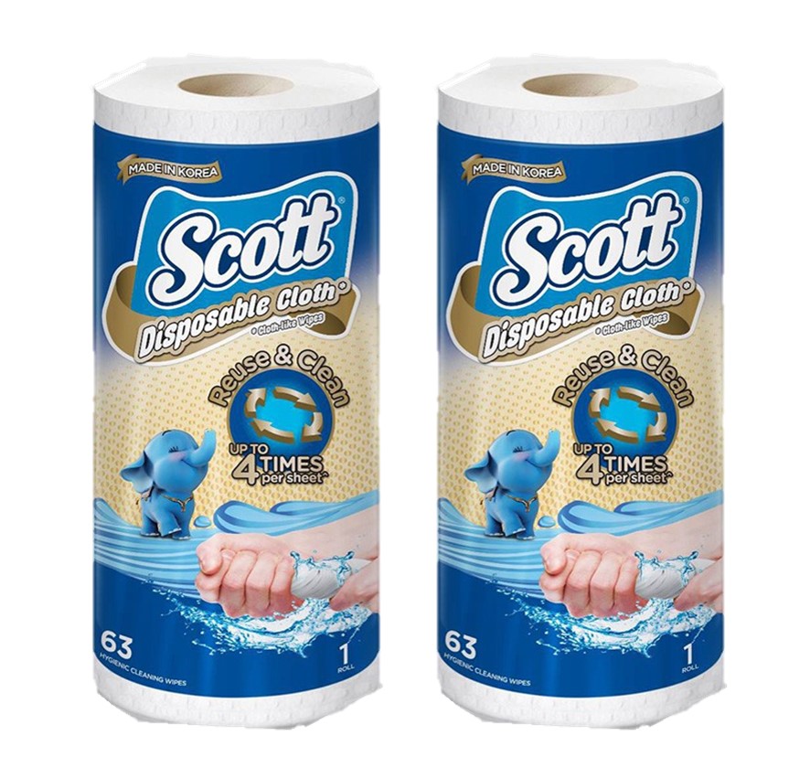 Scott Disposable Cloth สก๊อตต์ กระดาษอเนกประสงค์เสมือนผ้า แบบซักใช้ซ้ำ ...