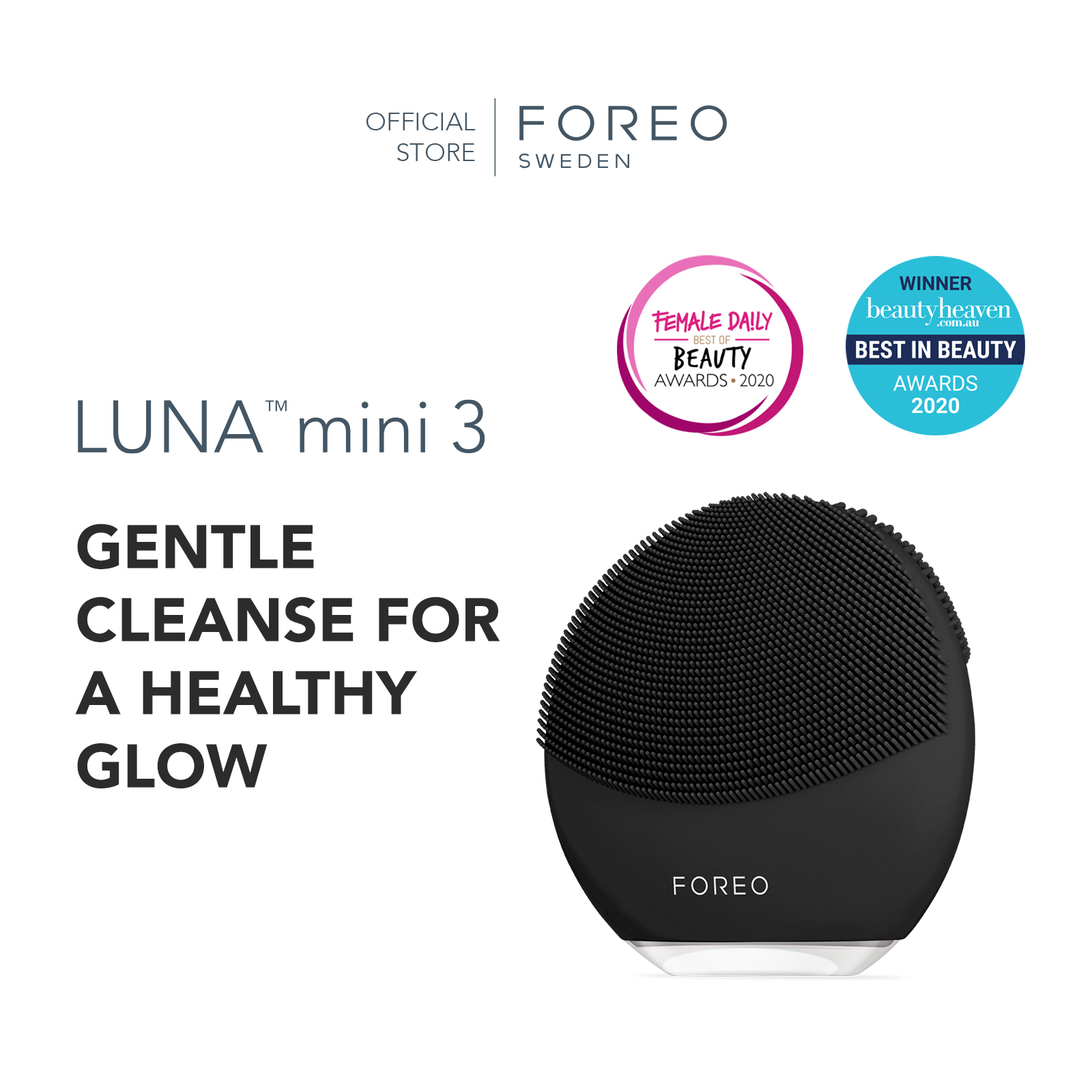 FOREO LUNA Mini 3 Midnight เครื่องล้างหน้า ฟอริโอ้ ลูน่า มินิ 3 สีดำ - ฟอริโอ้ - ThaiPick
