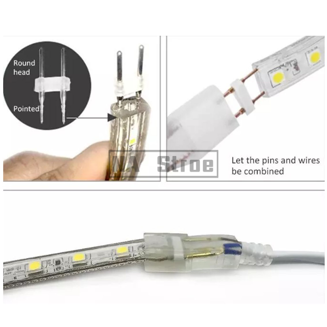 ไฟเส้น220V LED5050 ไฟริบบิ้นยางราคาไม่รวมปลั๊กเสียบ)ไฟตกแต่ง ไฟLED 5050 60led Lighting สีขาว สีว ...