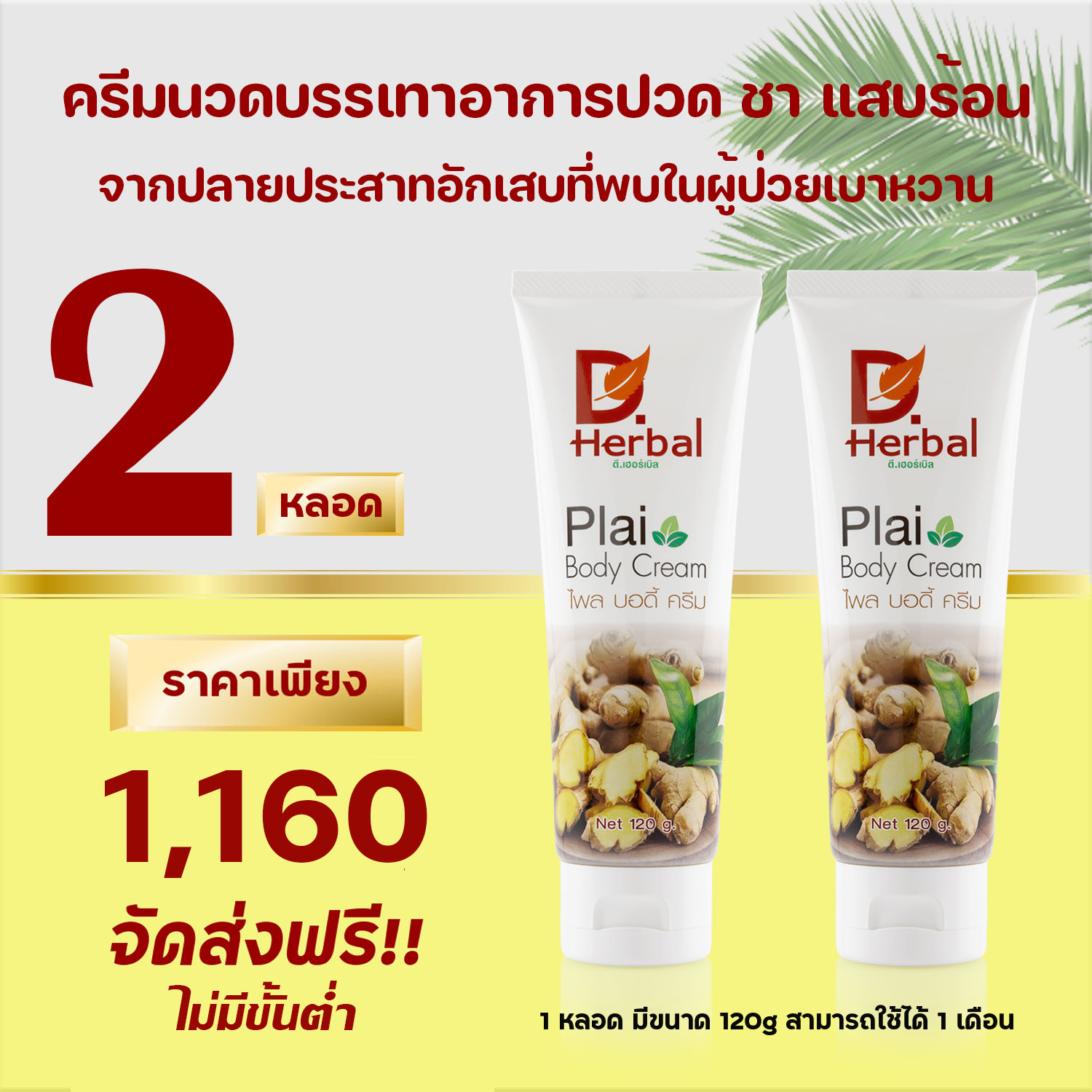D.Herbal ครีมสมุนไพร บรรเทาอาการ เจ็บ ปวด ชา เพื่อผู้ป่วยเบาหวานโดย ...