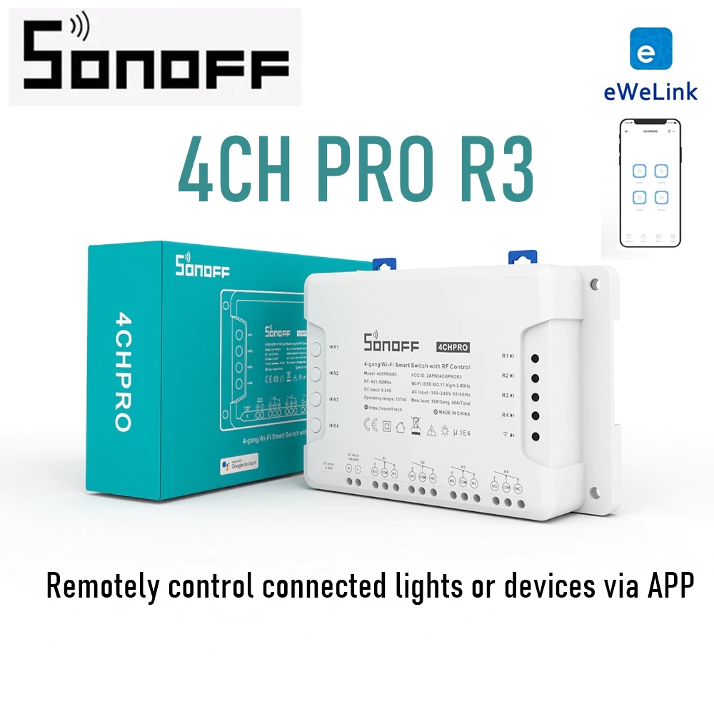 SONOFF 4CH PRO R3 / 4CH R3 4 ช่อง อัจฉริยะไร้สายโมดูลสวิทช์ | Lazada.co.th