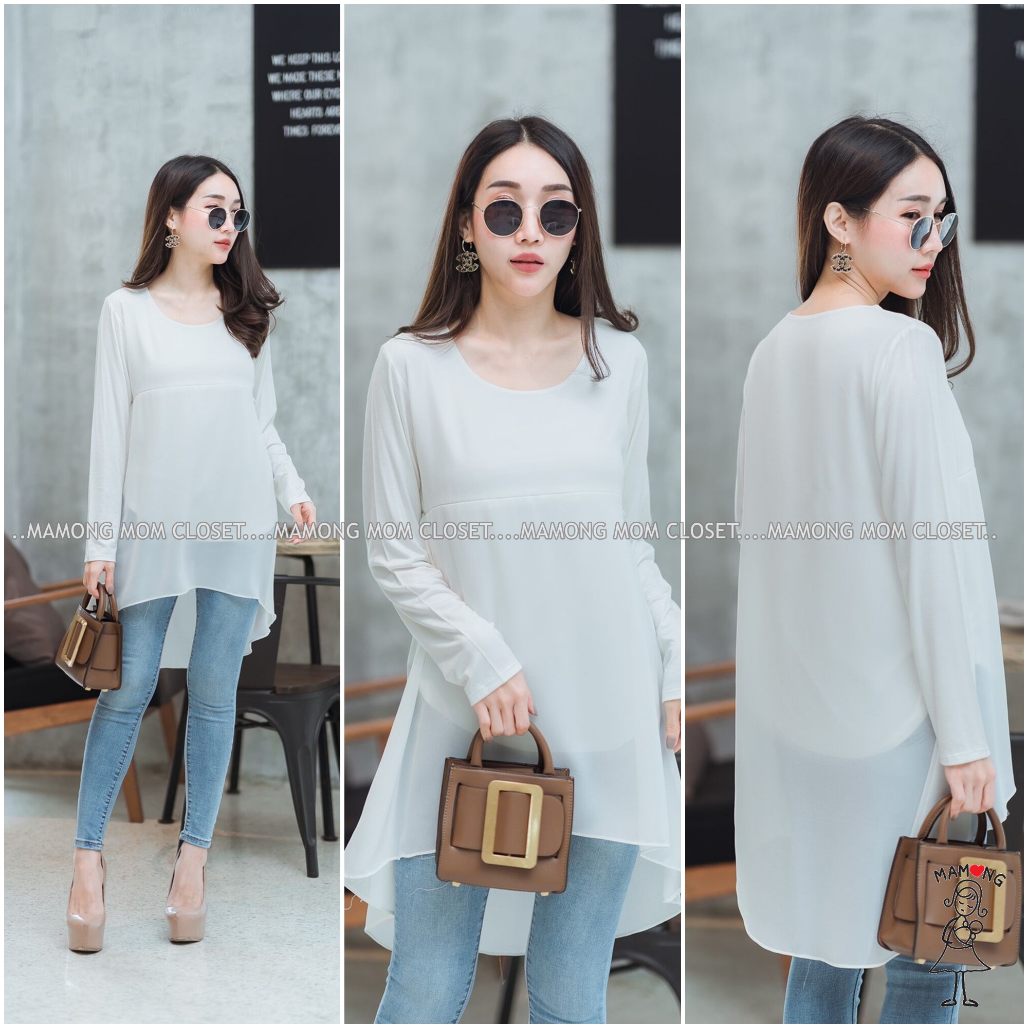 mamong เสื้อให้นม เสื้อหลังคลอด เสื้อให้นม เสื้อให้นมแขนยาว รุ่นใส่กับ ...