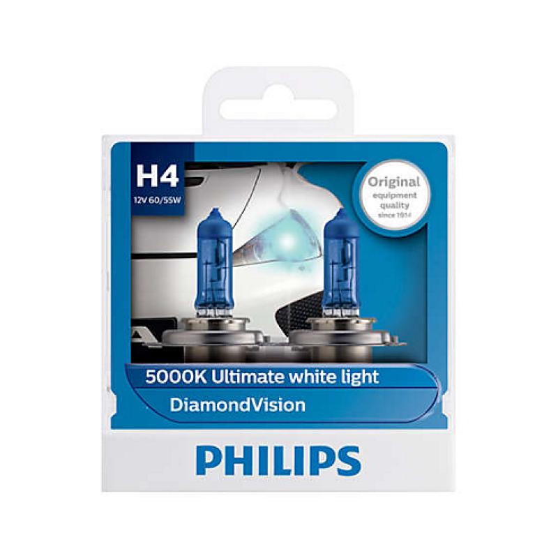 ( พิเศษ ) สำหรับ รถยนต์ PHILIPS หลอดไฟหน้ารถยนต์ Diamond Vision 5000K ...