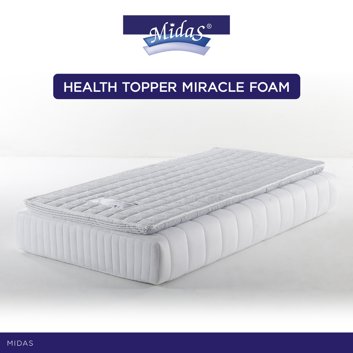 Midas ที่นอนเพื่อสุขภาพ รุ่น Health Topper Miracle Foam ขนาด 3 ฟุต หนา ...
