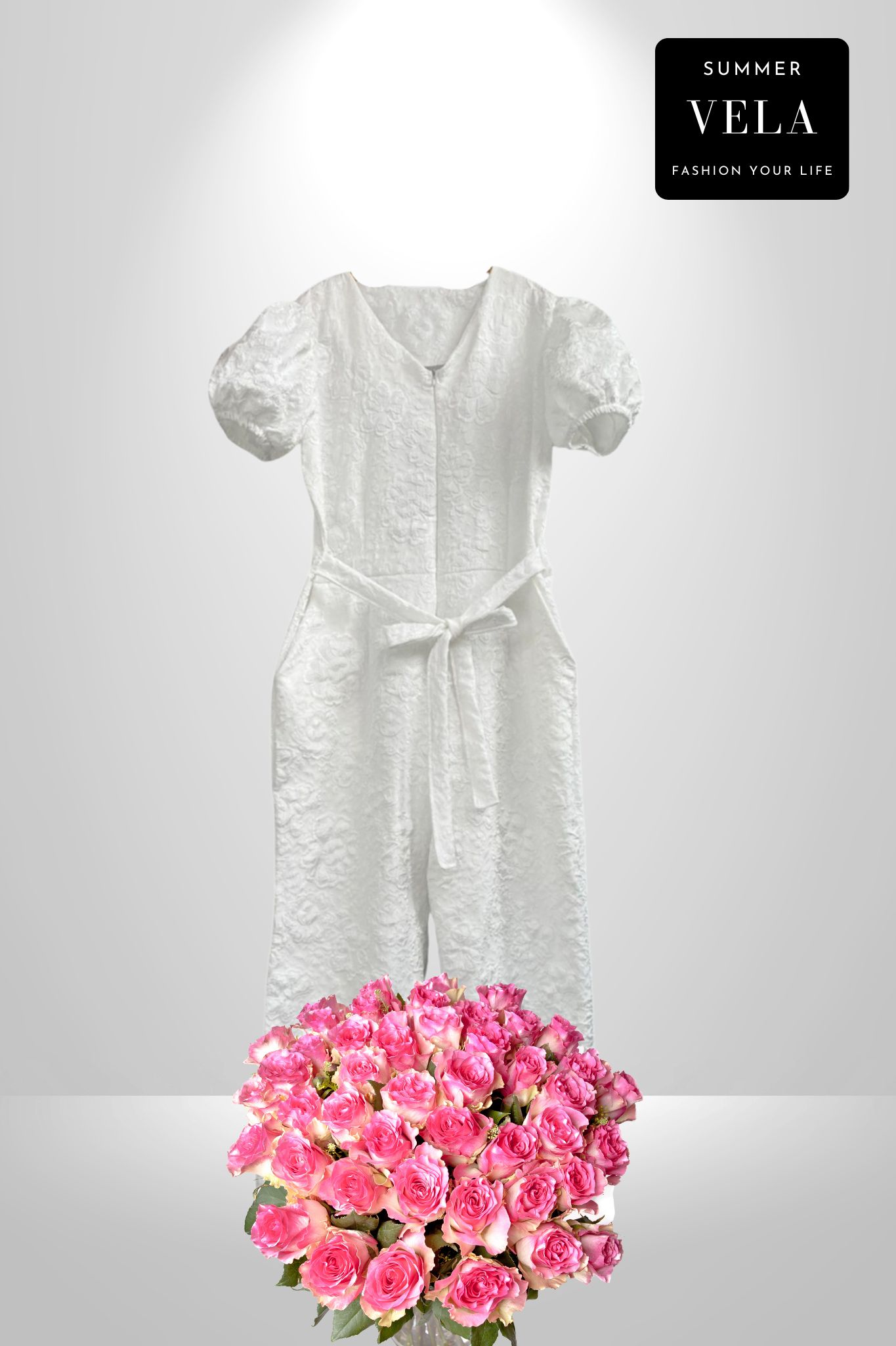 VELA JL62 Jumpsuit ชุดจั้มสูทออกงาน ซิปหน้า (M34-38”, L40-42”) จั๊มสูทผู้หญิง ชุดผู้หญิง ชุดออก ...