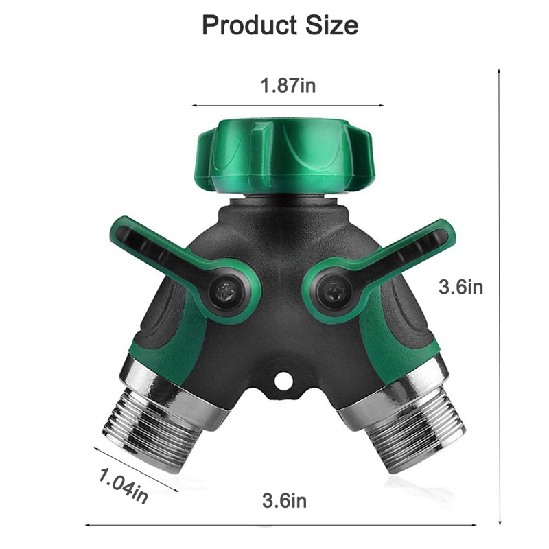 2 Way Y Shape Hose Connector Garden Splitter Comfortable Plastic Grip ...