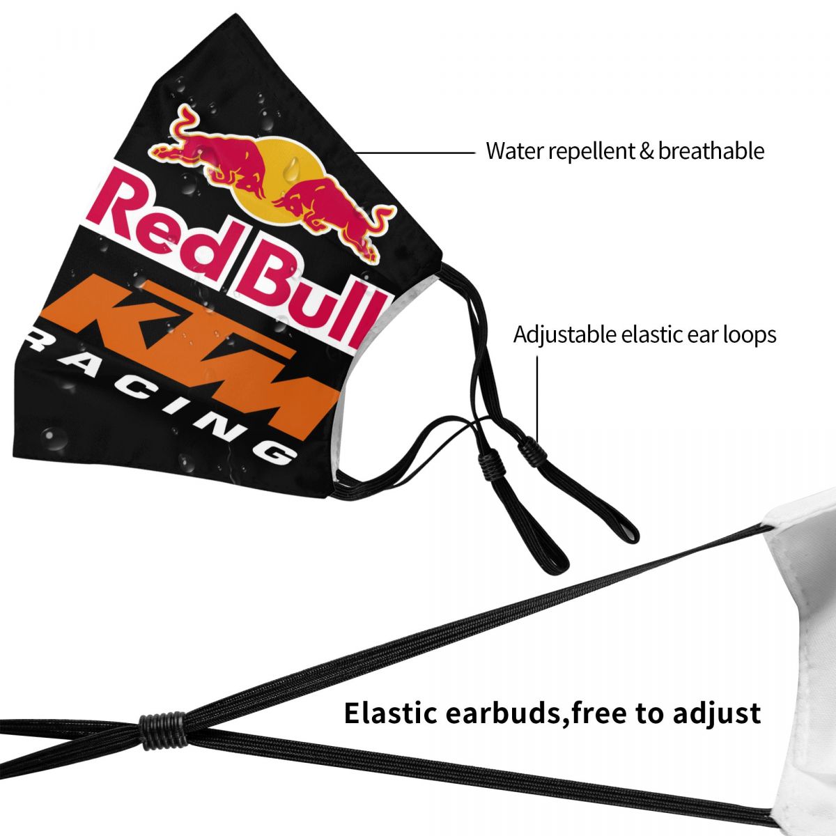 Red Bull Ktm Racing Protective Unisex Face Mouth Mask1 Fancy Washable ...