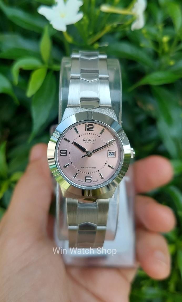 Casio นาฬิกาข้อมือ - รุ่น LTP-1241D-4A2 - Silver/Red - MixASale