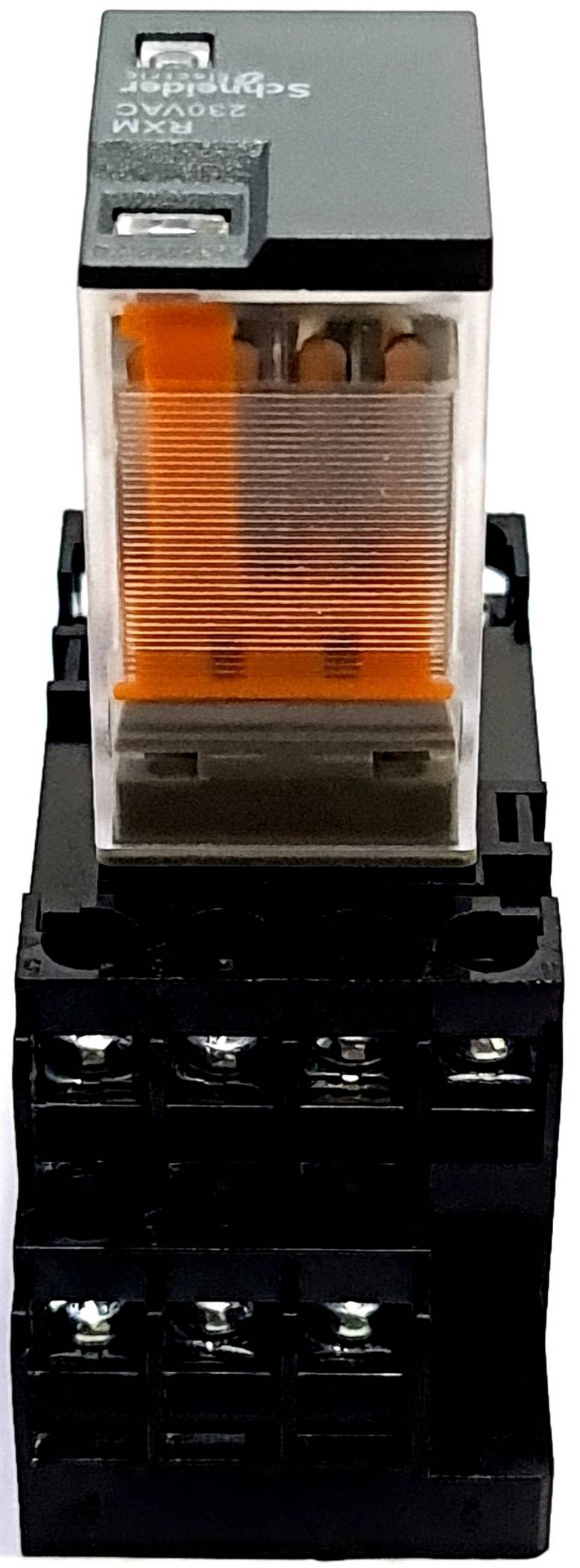 (Lot of 10) Schneider Electric RXM4LB2P7 Relay 230VAC 3A, 4-Contact with Socket RXZE1M4C 14-pins ...