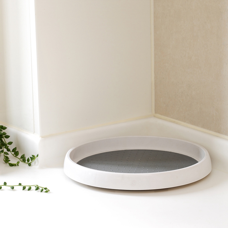 1Pcs Kitchen Condiment Round Rotating Storage Tray TPR Home Cosmetics ...