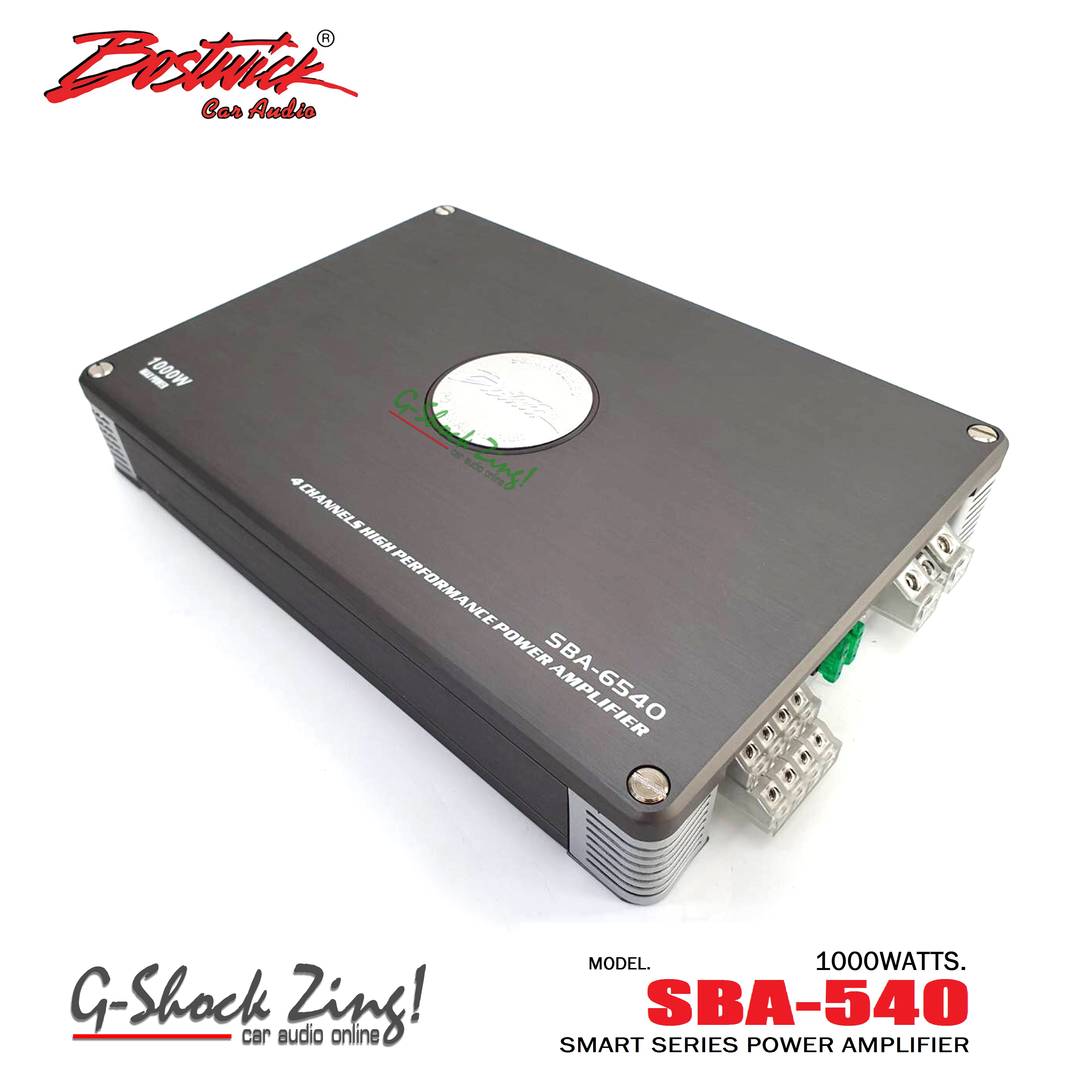 BOSTWICK เครื่องเสียงรถยนต์/เพาเวอร์แอมป์ 4Channel สำหรับขับลำโพงเสียง ...