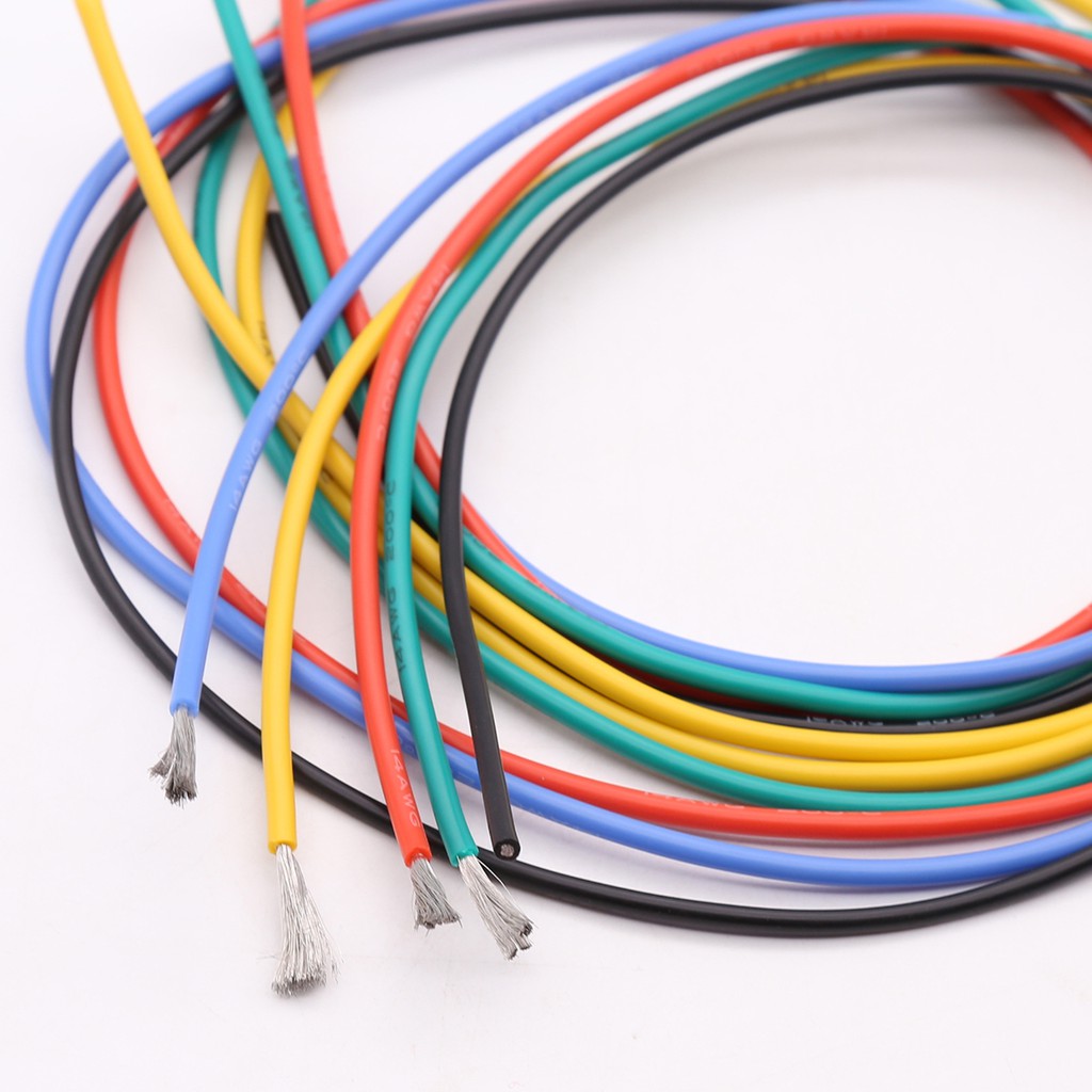 1 Meter 26AWG Flexible Rubber Silicone Wire Cable 200℃ 600V Soft Multicore Wire Cables Black Red ...