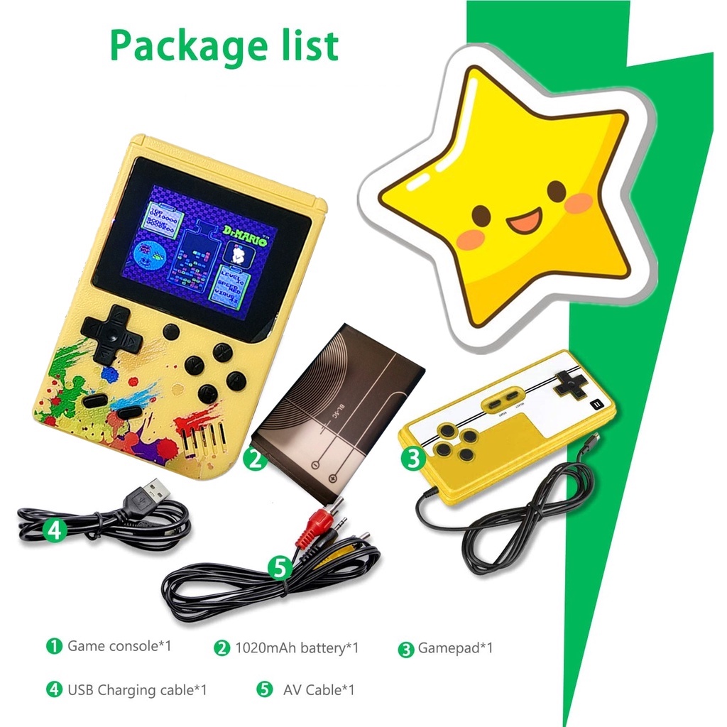 Retro Gameboy 400 IN 1 game boy SUP Games Mario Handheld Game Console ...