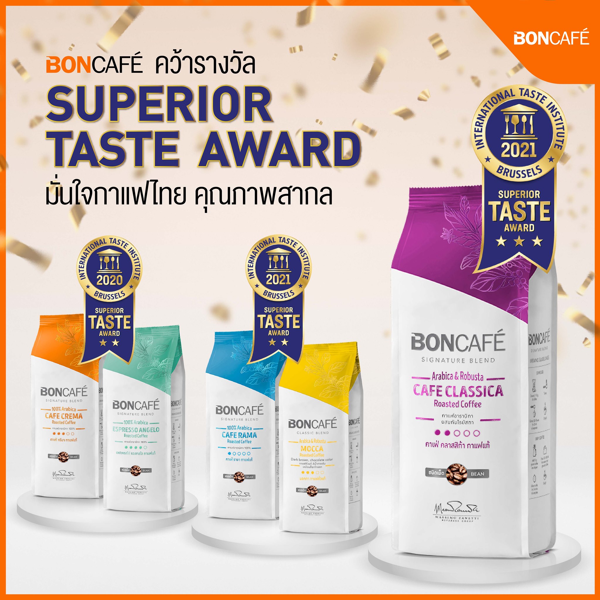 Boncafe Classic Mocca Ground 250g กาแฟคั่วบด มอคค่า คลาสสิค ชนิดบด 250 ...