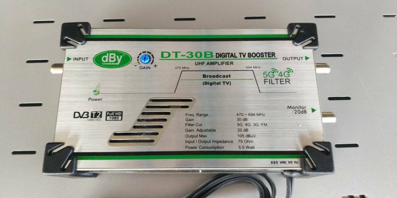 dBy DT-30B + 5G Filter Digital TV Booster By LEOTECH - EPG - ThaiPick