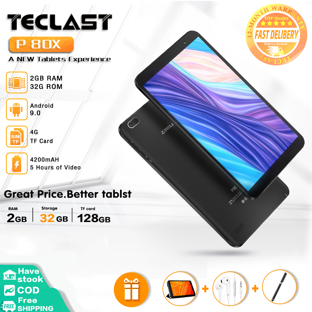 Teclast P80X 4GTablet Android 9.0 IMG GX6250 8 นิ้ว 1280 x 800 IPS Octa Core 1.6GHz 2GB RAM 32GB ...