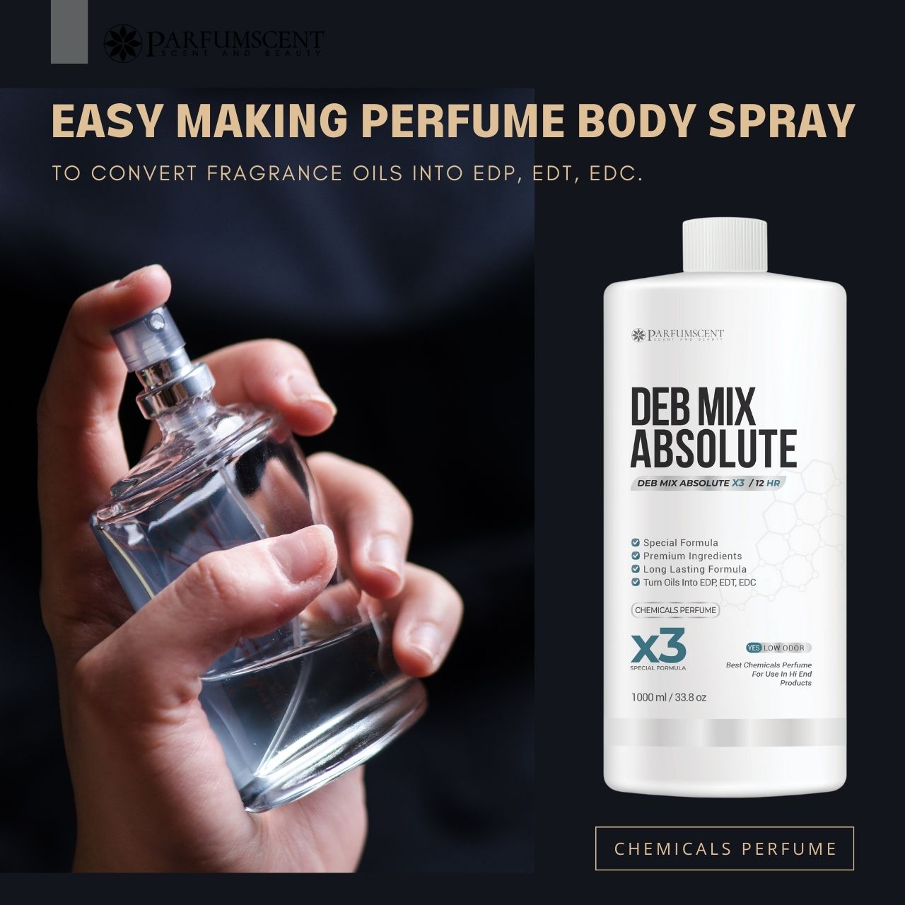 PARFUMSCENT Deb Mix Absolute X3 for Making Perfume Body Spray ...