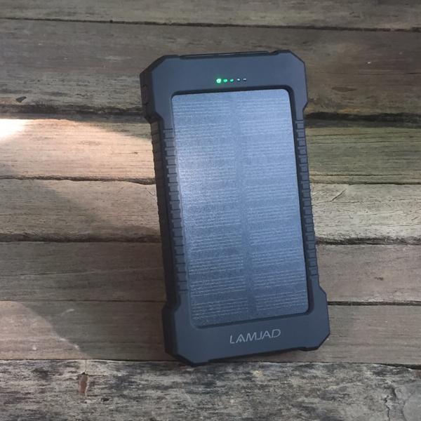 LAMJAD แบตเตอรี่สำรอง พลังงานแสงอาทิตย์ ไฟฉายในตัว ที่ปิดช่องชาร์จกัน ...
