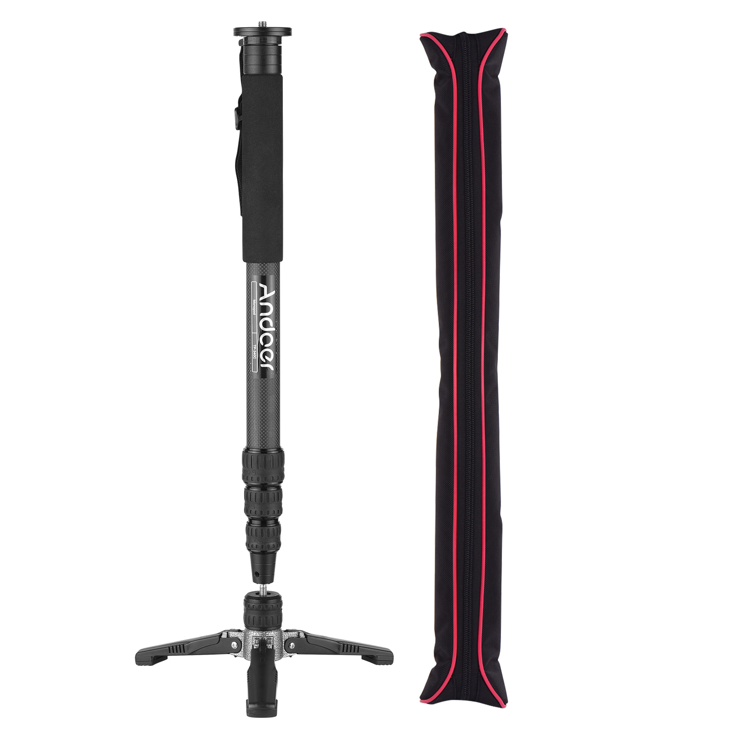 Andoer TP-340C High Quality Portable Carbon Fiber Camera Monopod 34mm ...