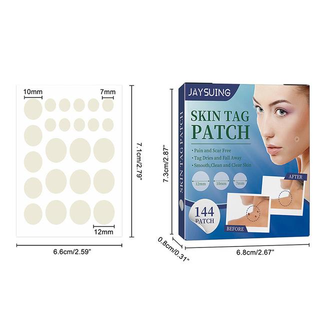 【CW】 144Pc/Box Warts Remover Patch Invisible Stickers Skin Tags Pimple ...