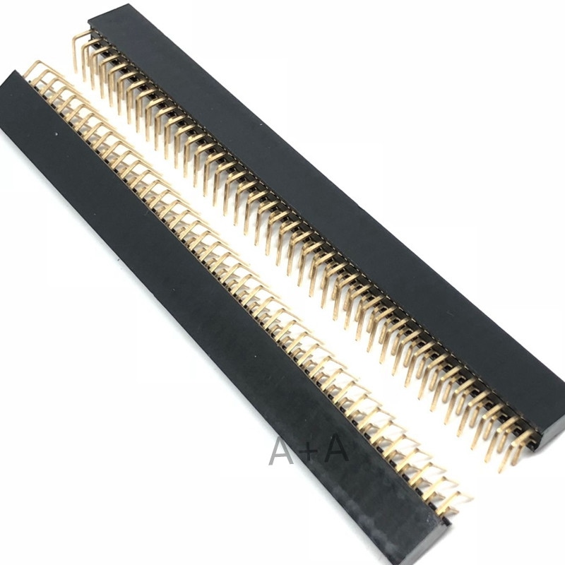 5PCS Pitch 2.54mm 2x40Pin 80 Pin Female Double Row Right Angle Straight ...