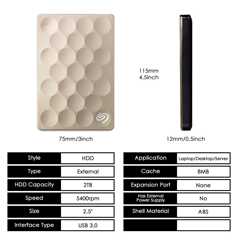 SEAGATE ฮาร์ดไดรฟ์ภายนอก HDD USB3.0 2TB 1TB สีเงิน - Hard.book.TH ...