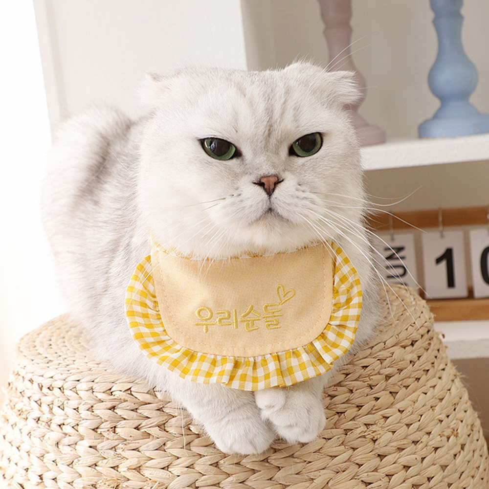 PetStern ผ้ากันเปื้อนลายดอกไม้สําหรับสัตว์เลี้ยง ขัดแตะ สไตล์เกาหลี สําหรับสุนัข แมว - PetStern ...