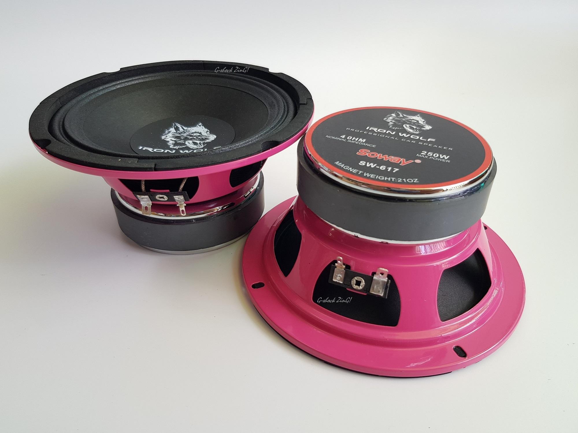 IRON WOLR SW-617 (แม่เหล็กหนา) ชุดลำโพงเสียงกลาง 6.5นิ้ว 2ดอก( 250W ...