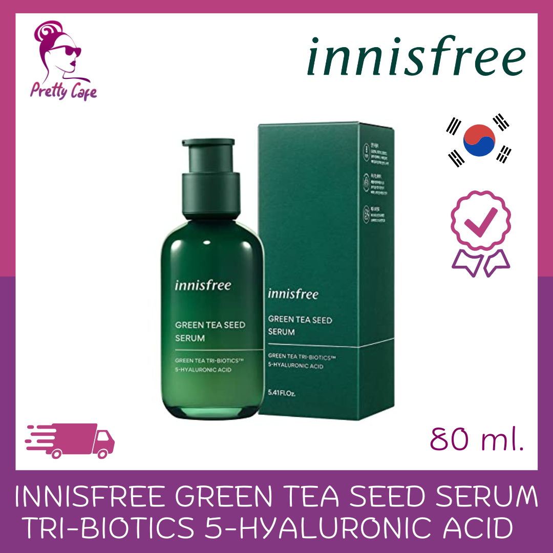 🌱innisfree GREEN TEA SEED SERUM tri-biotics 5-Hyaluronic acid 80ml ...