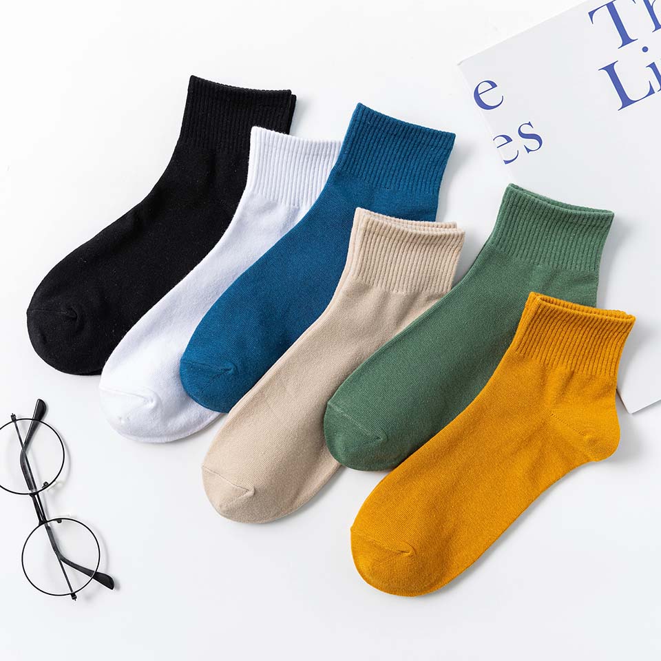 Men's Spring Cotton Ankle Socks Breathable Short Socks Casual Socks ...