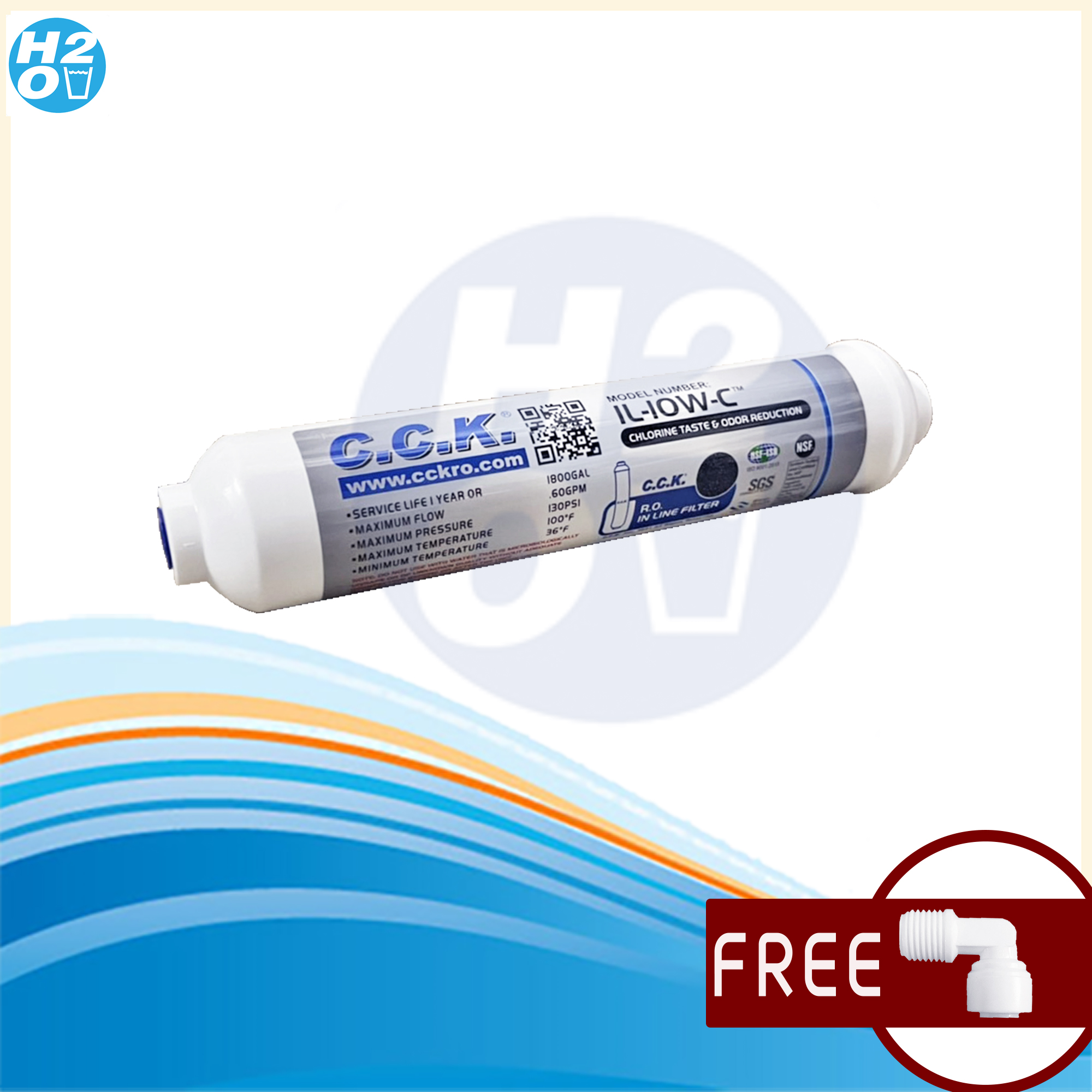 C.C.K. กะลามะพร้าว ไส้กรองน้ำ Post Carbon inline (โพสคาร์บอน 10นิ้ว,12 ...