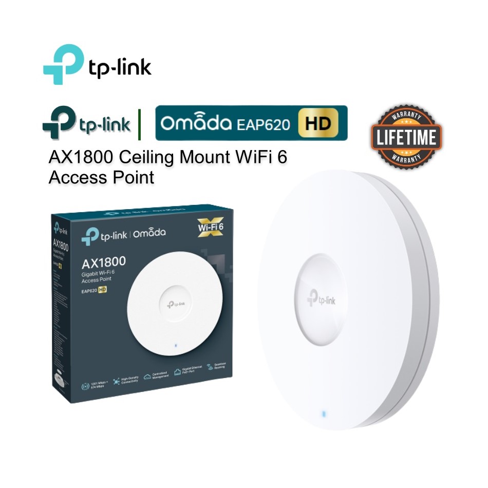 Access Point TP-LINK (EAP620 HD) Wireless AX1800 Dual band Gigabit Wi ...